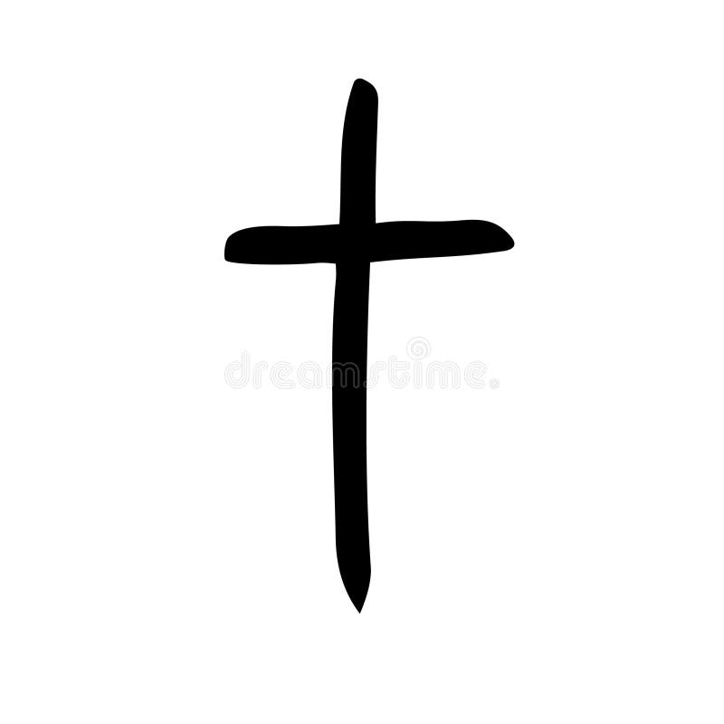 Vector Hand Drawn Sketch Doodle Cross Stock Vector - Illustration of ...