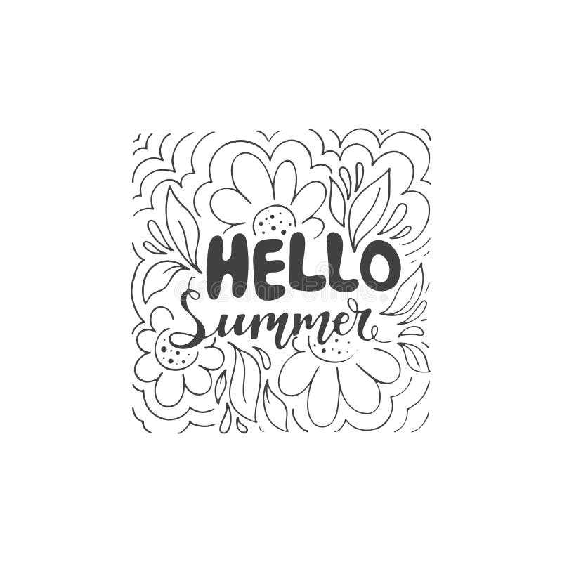 Sketch Hello stock vector. Illustration of hand, letter - 78449471