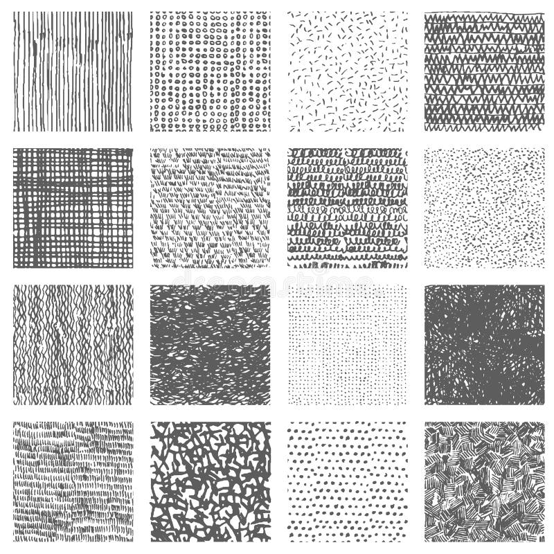 Vector Hand Drawn Sketch of Simple Pattern Illustration on White ...