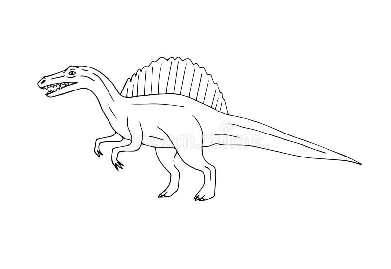 Spinosaurus Dinosaur. Dino Coloring Pages. Animal Coloring Book Pages ...