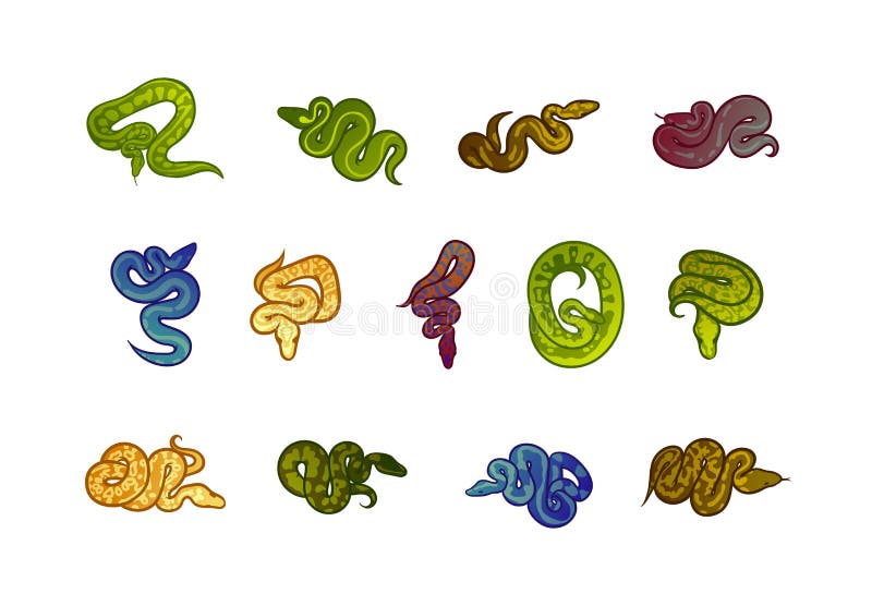 Vector Hand Drawn Snake Sign Symbol Illustration on White Background ...