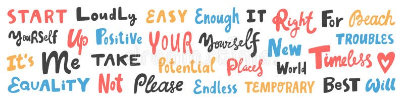 Vector Hand Drawn Sticker Logo Words Set Collection. Stock Vector ...