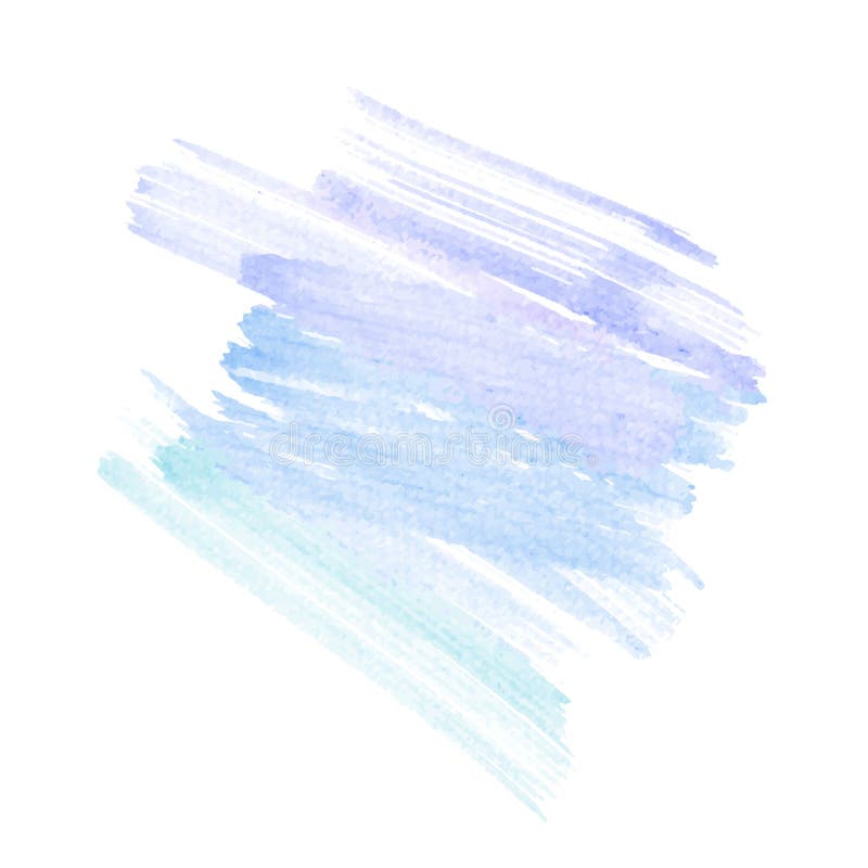 Vector Hand Drawn Watercolor Brush Stain. Colorful Painted Stroke ...
