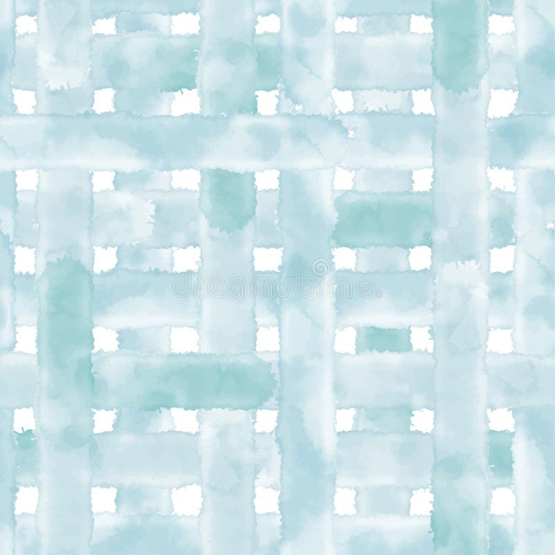 Vector Hand-drawn Watercolor Seamless Checkered Pattern. Simple Texture ...