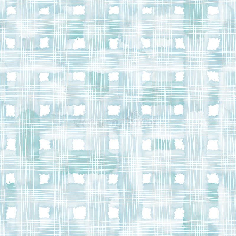 Vector Hand-drawn Watercolor Seamless Checkered Pattern. Simple Texture ...