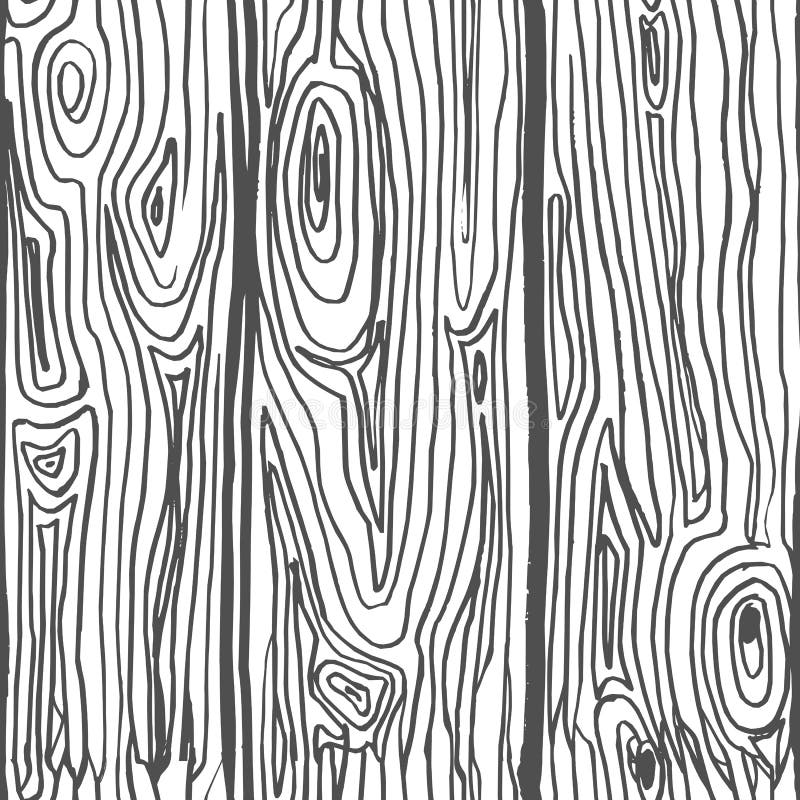 Vector Hand-drawn Wooden Texture Pattern Stock Vector - Illustration of ...