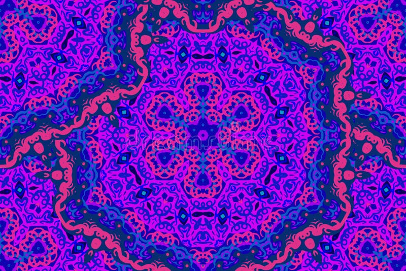 Vector Hand Drawn Magenta Seamless Pattern Stock Vector - Illustration ...