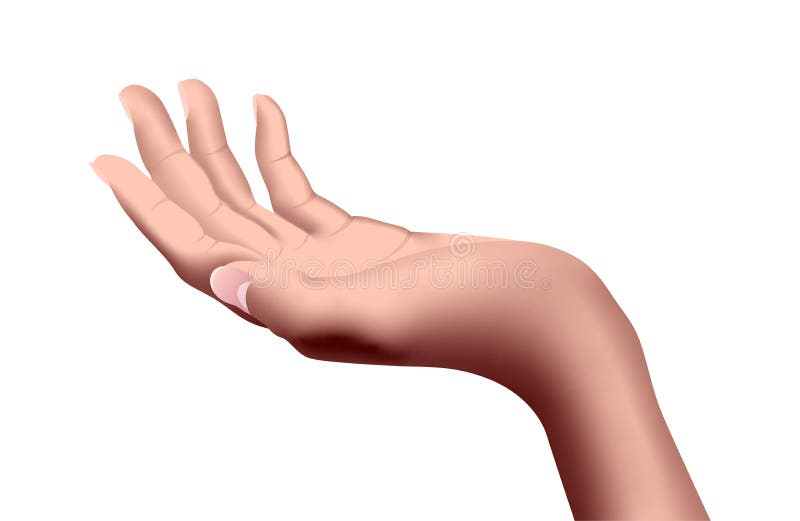 Vector Hand in Gradient Style. Digital Art Stock Illustration ...