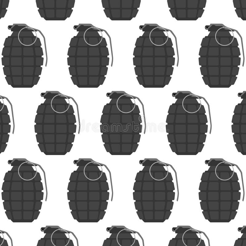Vector Hand Grenade Seamless Pattern, Arm Weapon Stock Vector ...