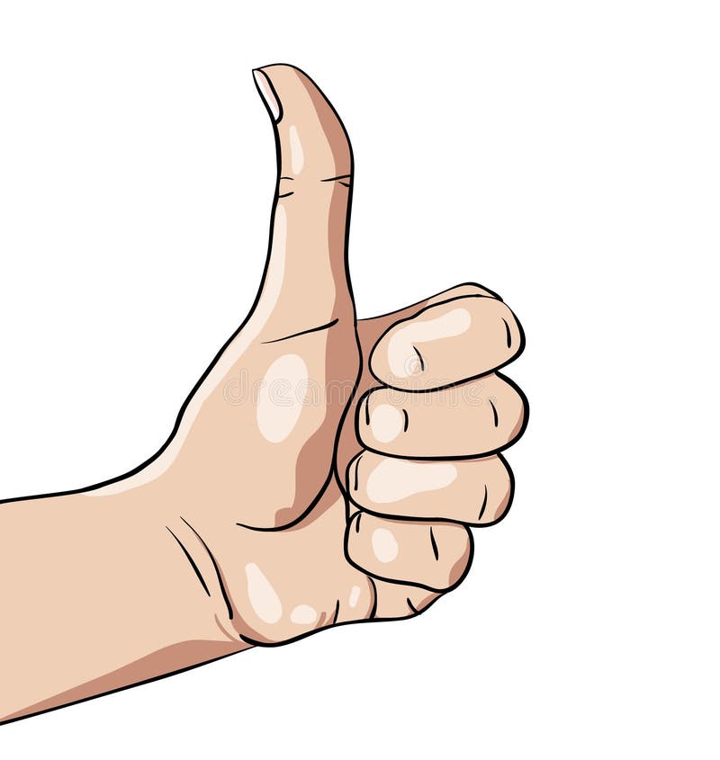 Vector hand with like sign stock vector. Illustration of icon - 58785095