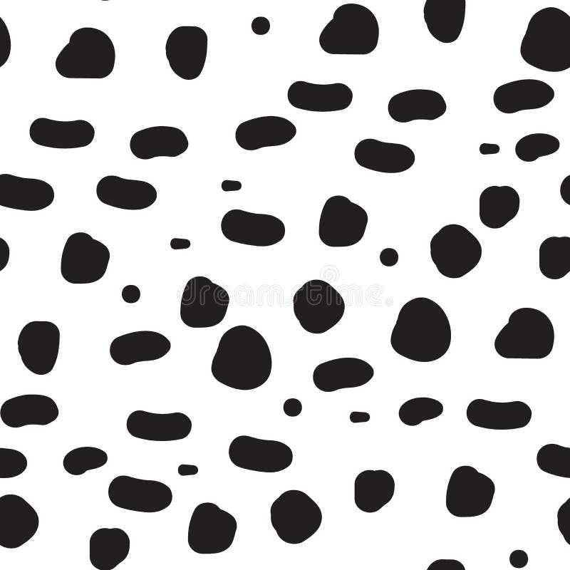 Vector Hand-painted Seamless Pattern with Cheetah, Leopard Dots, Stock ...
