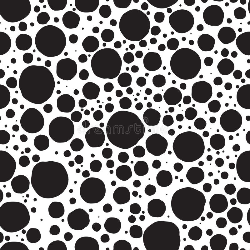 Vector Hand-painted Seamless Pattern with Cheetah, Leopard Dots, Stock ...