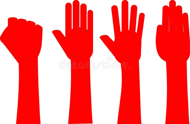 Hand Signs with the Colors of the Five Continents Stock Vector ...