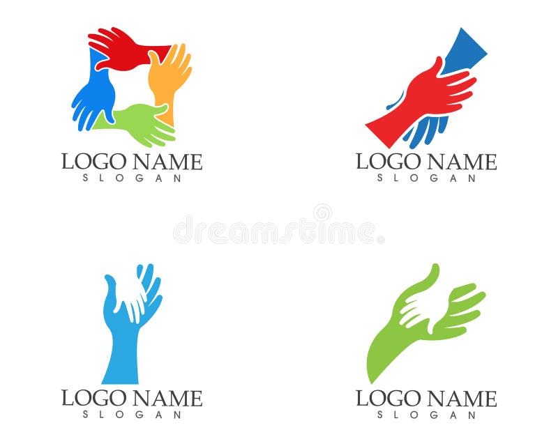 Vector - Hand Stylized Logo Stock Vector - Illustration of friendship ...