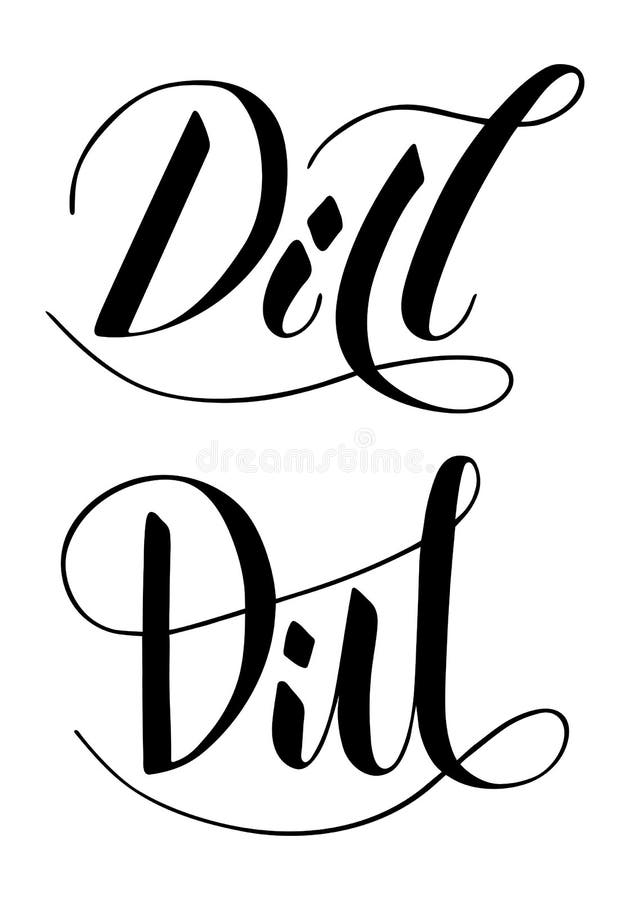 Dill Lettering Stock Illustrations – 205 Dill Lettering Stock ...