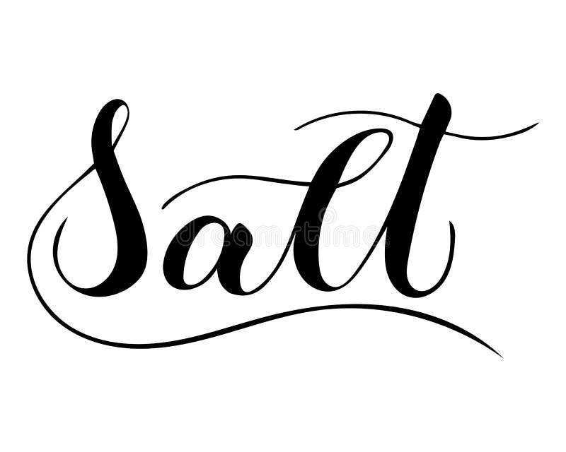 Written Salt in Modern Graphic Design Style Colorful with Gradient ...