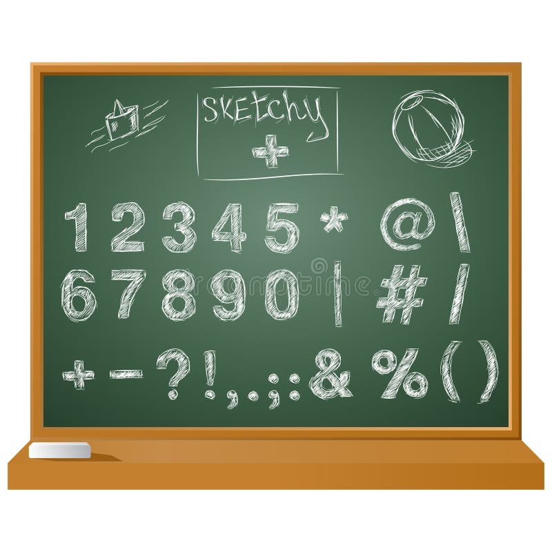 Vector Hand Written Sketchy Signs on for Your Uses Stock Vector ...