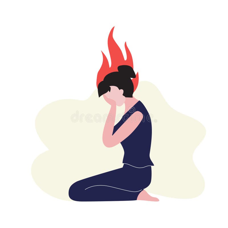 Fire Girl Vector Stock Vector Illustration Of Female 5978815