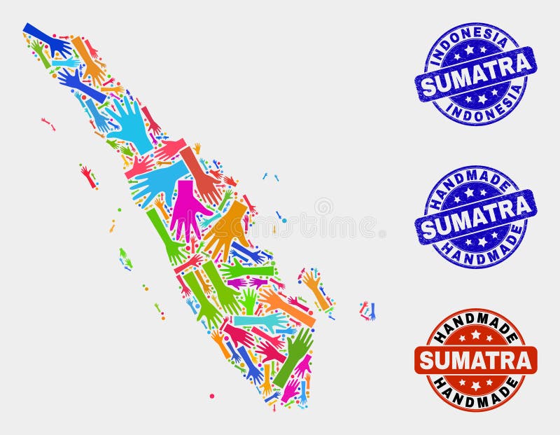 Vector Sumatra Map of Dots stock vector. Illustration of geographic ...
