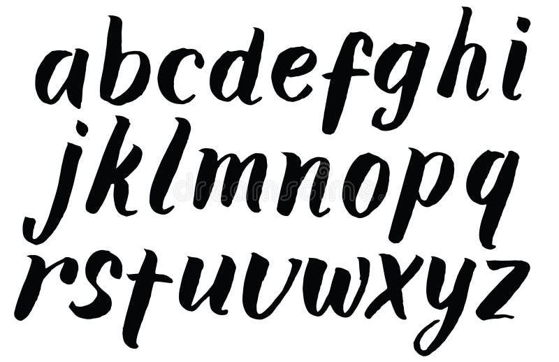 Vector Handmade Roman Alphabe Stock Vector - Illustration of ...