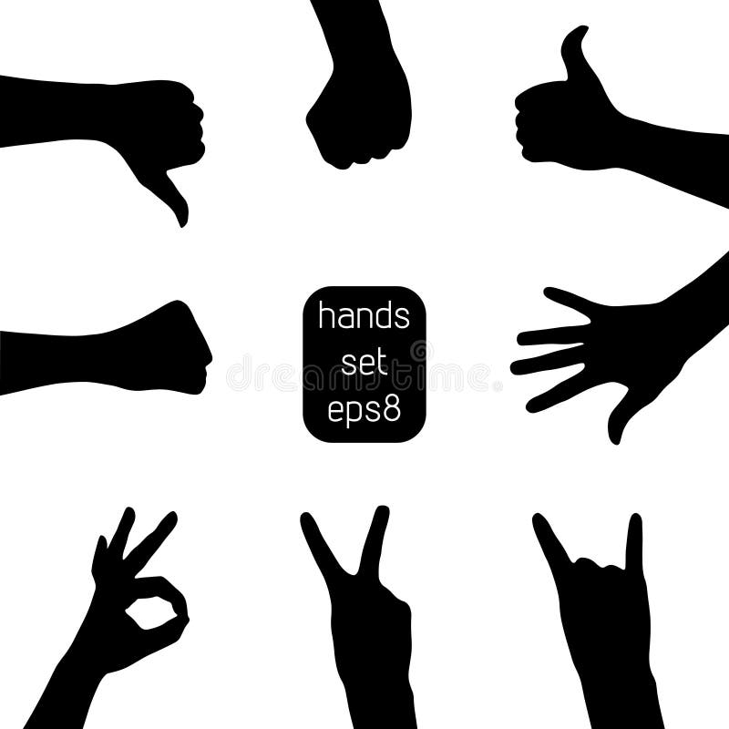 Vector hands set stock vector. Illustration of slap, text - 38057265