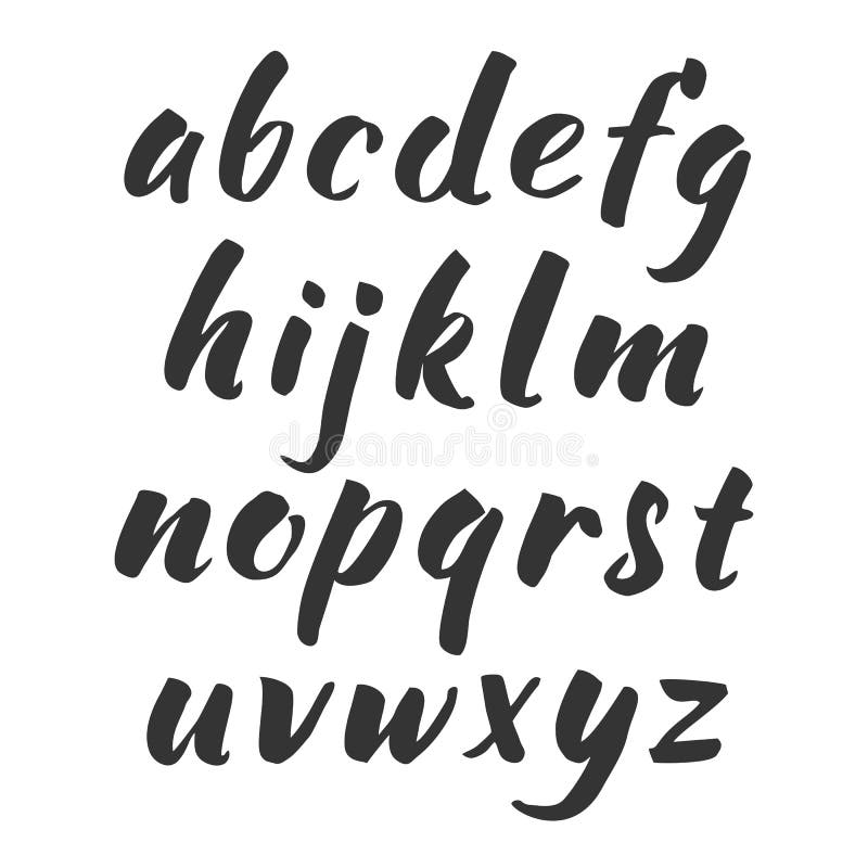 Vector Handwritten Alphabet. Lowercase Letters Stock Vector ...