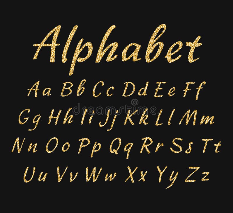 Vector Handwritten Alphabet. Uppercase and Lowercase Letters Stock ...