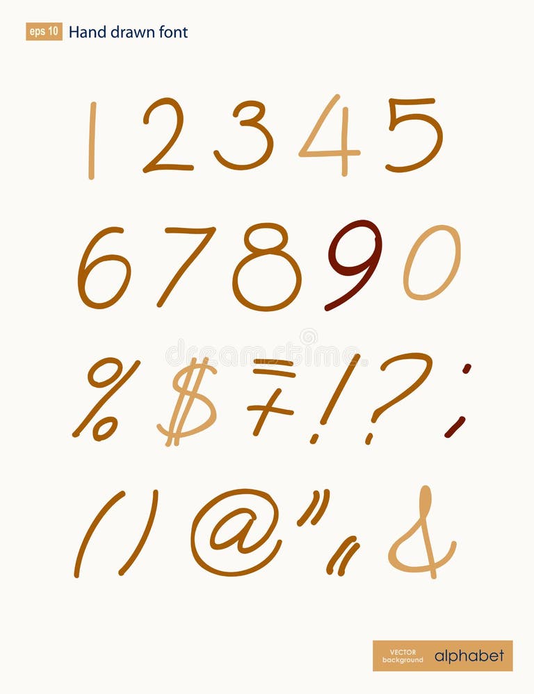 Cursive Numerals Stock Illustrations – 2,662 Cursive Numerals Stock ...