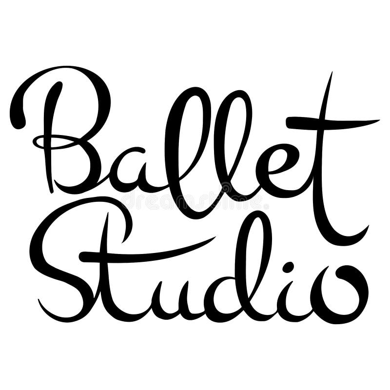 Vector Handwritten Inscription Ballet Studio Stock Vector ...