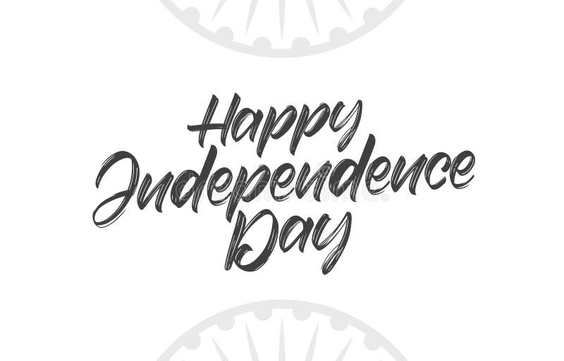 Vector Handwritten Lettering Composition of Happy Independence Day ...
