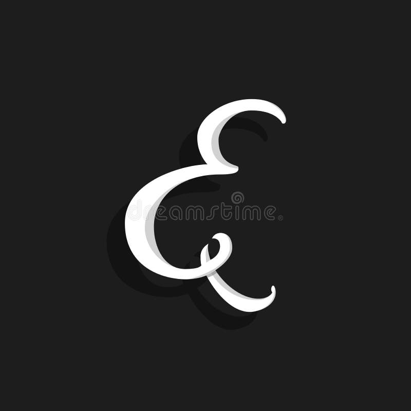 Vector Handwritten Logo Letter E Stock Vector - Illustration of ...