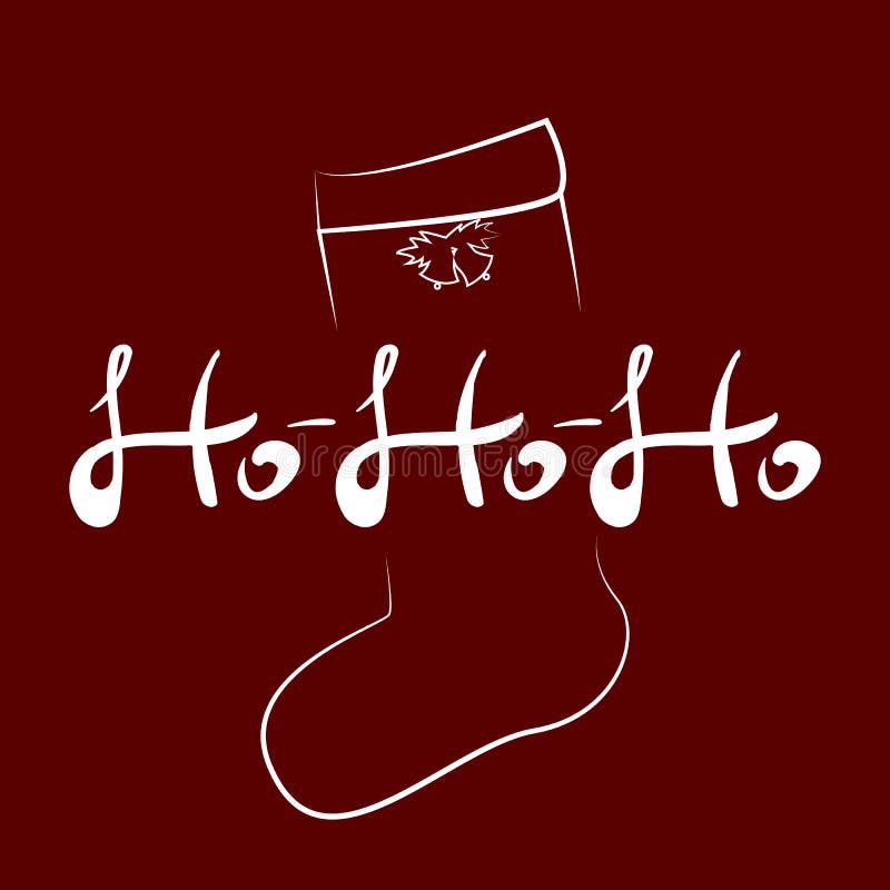 Vector Handwritten Text HOHOHO . Vector Illustration. Stock Vector ...