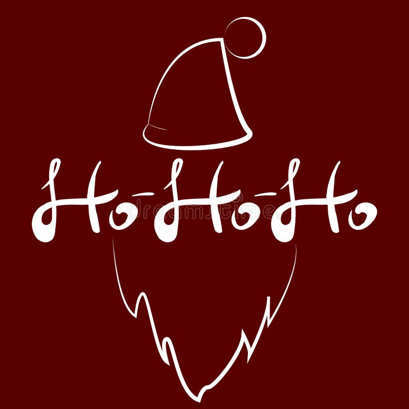 Vector Handwritten Text HOHOHO . Vector Illustration. Stock Vector ...