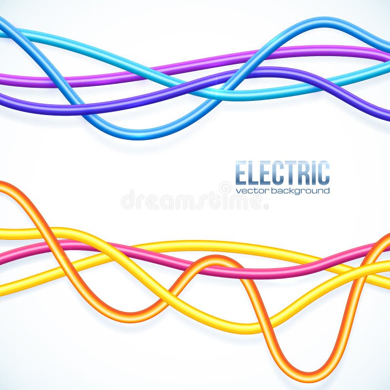 Vector Hanging Colored Cables Vector Background Stock Vector ...