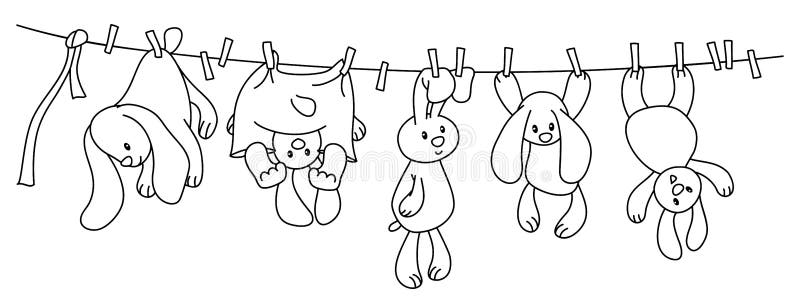 Vector hanging rabbits. stock vector. Illustration of black - 70176621