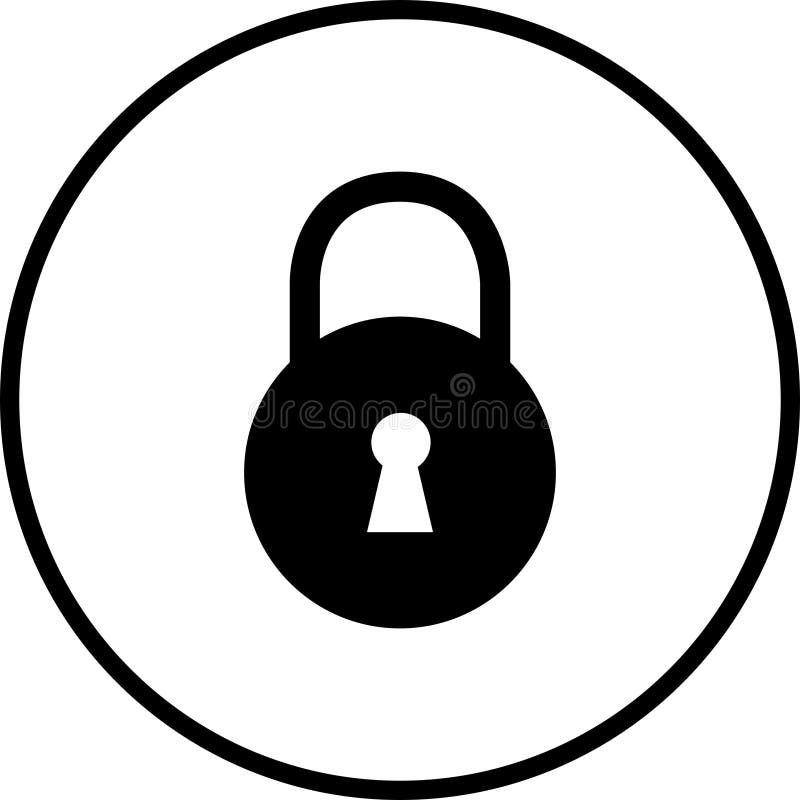 Vector Hangslot of Slotsymbool Vector Illustratie - Illustration of ...