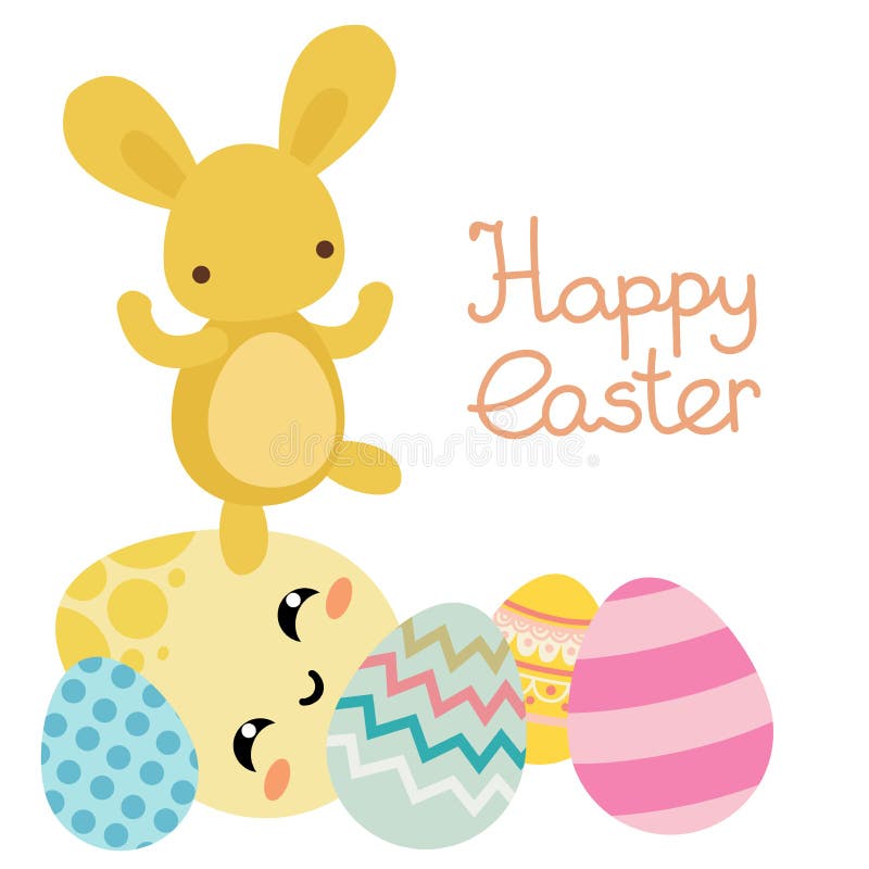 Vector Happy Easter Colored Eggs with Flowers Stock Vector ...