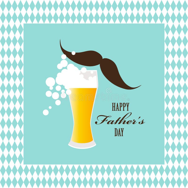 Happy Fathers Day Vintage Greeting Card Stock Vector Illustration Of