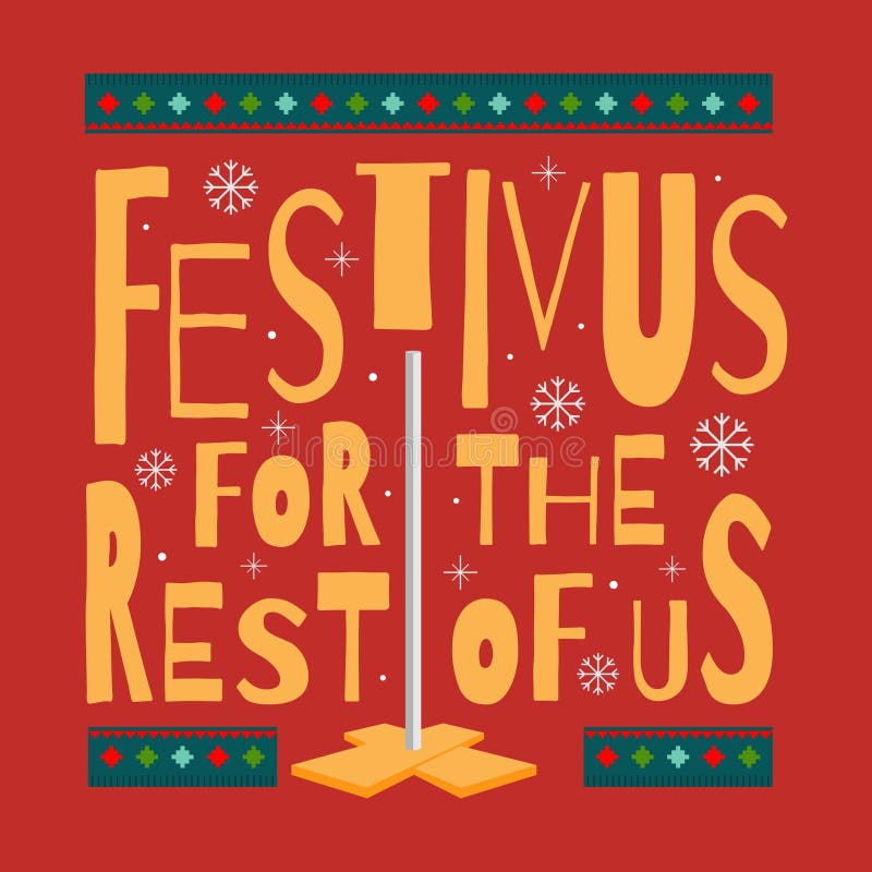 Vector Happy Festivus Day Poster Template Stock Vector - Illustration ...