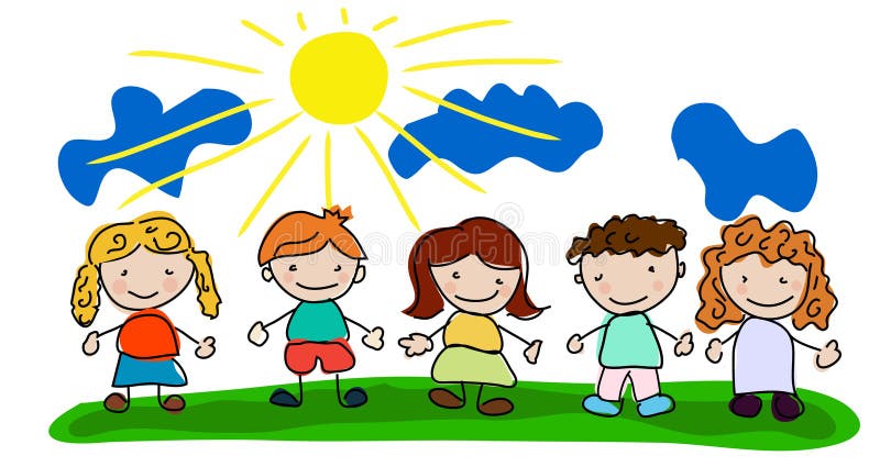 Kid friends stock vector. Illustration of colorful, entertainment ...