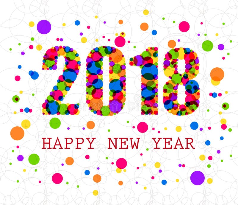 Vector - Happy New Year 2018, Illustration Stock Vector - Illustration ...
