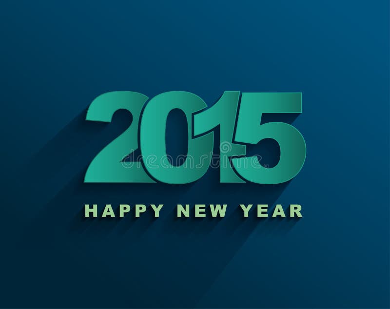 Vector Happy New Year 2015 Text Design Stock Vector - Illustration of ...