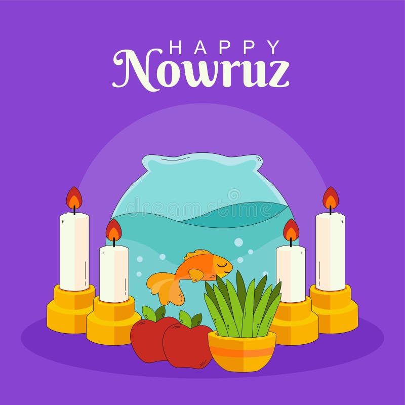 Happy Nowruz Poster stock vector. Illustration of background - 268585622