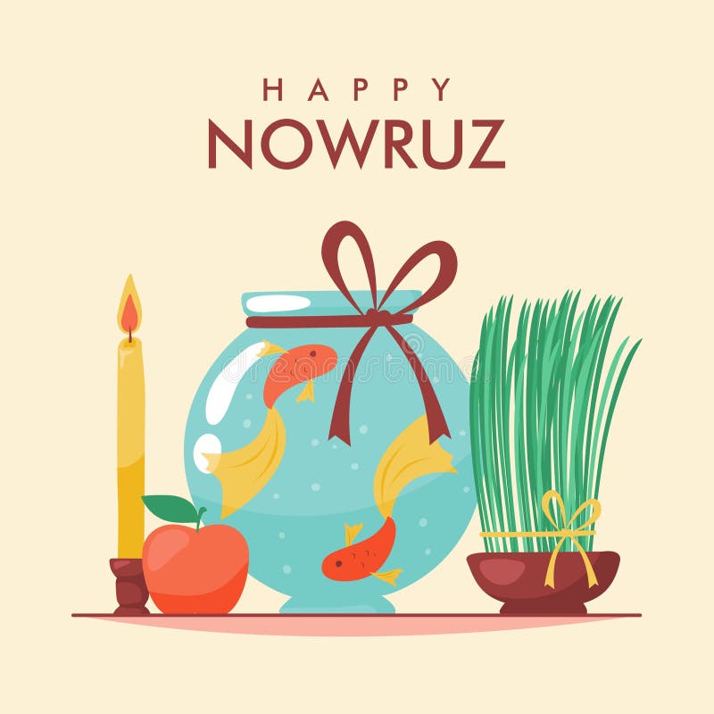 Happy Nowruz Poster stock vector. Illustration of background - 268585622