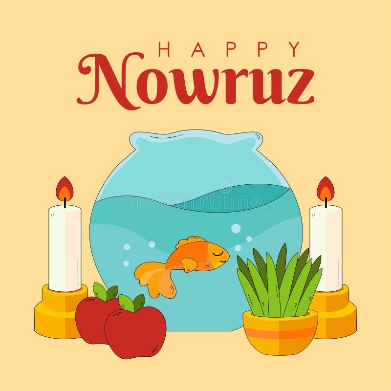 Happy Nowruz Poster stock vector. Illustration of background - 268585622