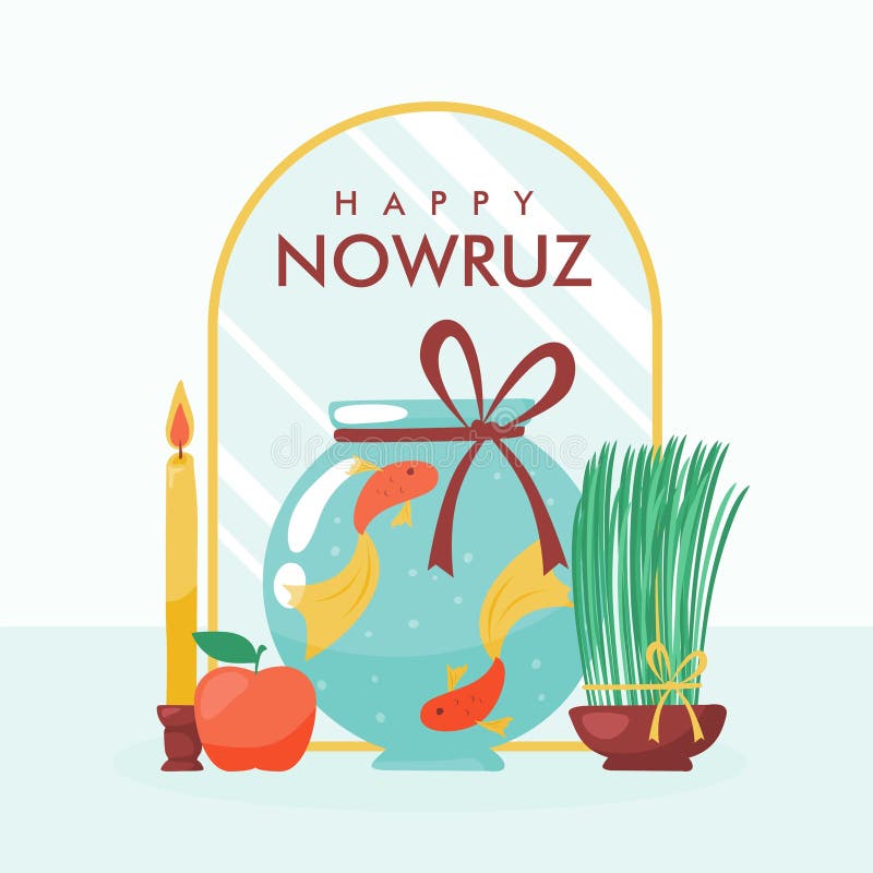 Happy Nowruz Poster stock vector. Illustration of background - 268585622
