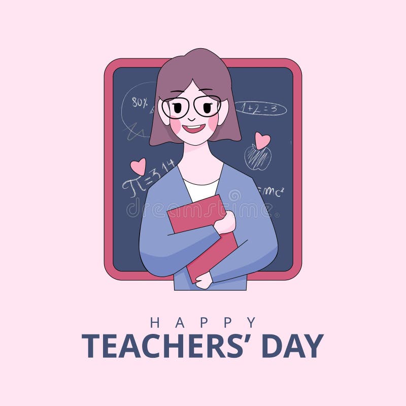 Vector Happy Teachers Day Greeting Card Design Template Stock Vector ...