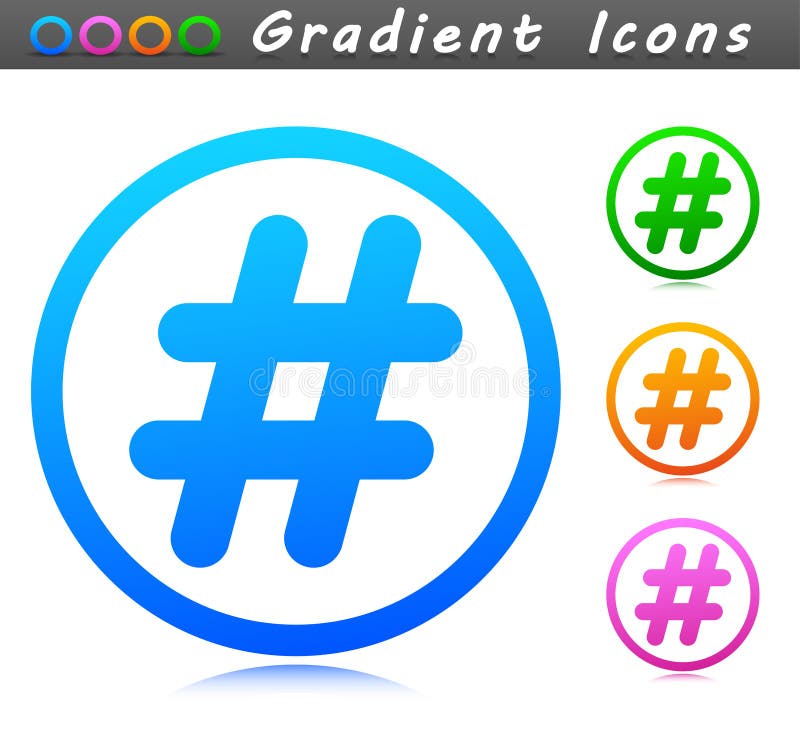 Vector Hashtag Symbol Icon Design Stock Vector - Illustration of follow ...