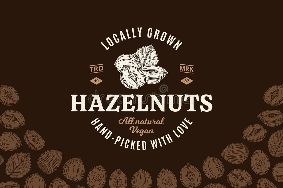 Vector hazelnut logo stock vector. Illustration of vector - 284984363