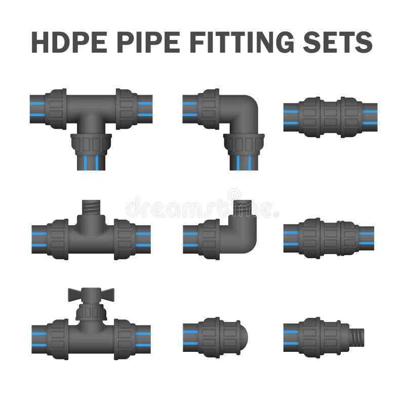 Pipe fitting vector stock vector. Illustration of black - 100644849